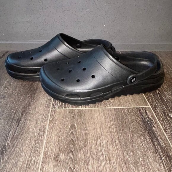 Skechers | Shoes | New Skechers Croc Clogs Mens 3 Foamies All Black ...